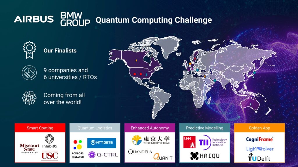 Finalists Named for the Airbus-BMW Group Quantum Computing Challenge